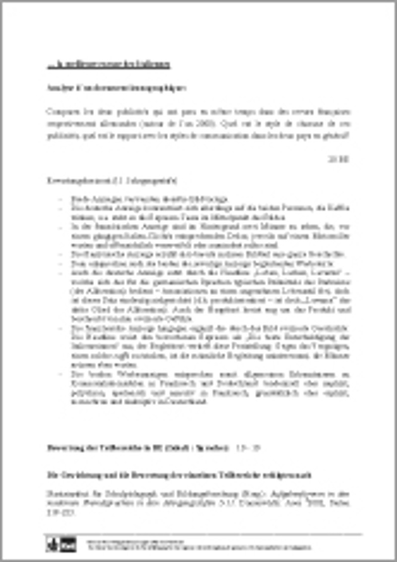 Ernst Klett Verlag - Werbeanalyse Arbeitsblatt 3 Produktdetails